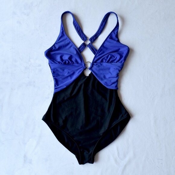 VENUS | Swim | Venus Criss Cross Back One Piece Swimsuit In Black And ...